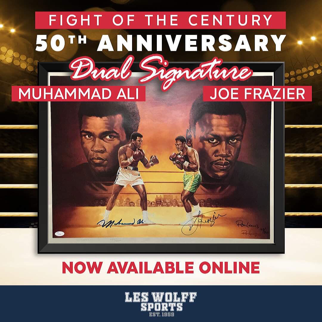 Muhammad Ali Joe Frazier autograph Ron Lewis lithograph JSA certified ...